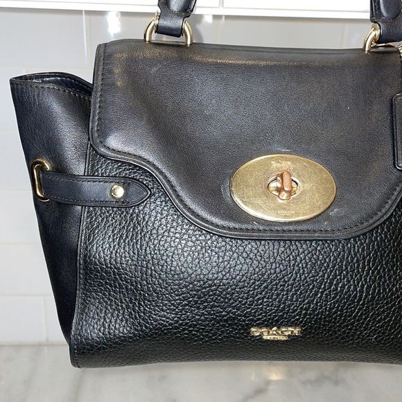 Coach | Bags | Coach Blake Flap Twistlock Carryall Crossbody Satchel ...
